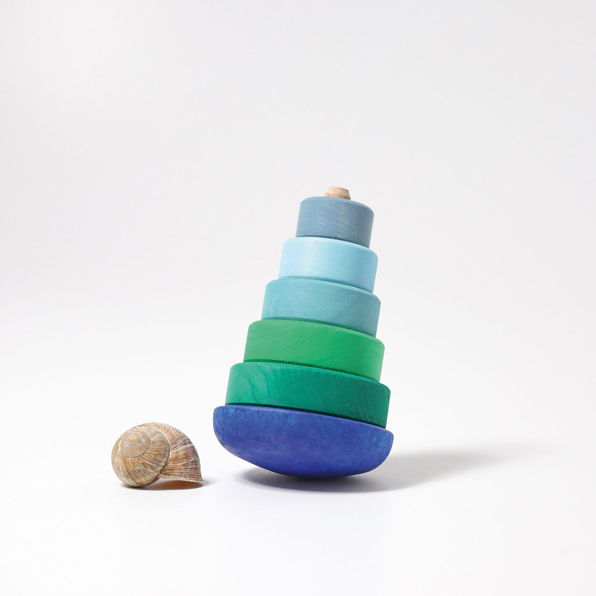 Grimms Green and Blue Wobble Stacking Tower – Magic Forest Shop