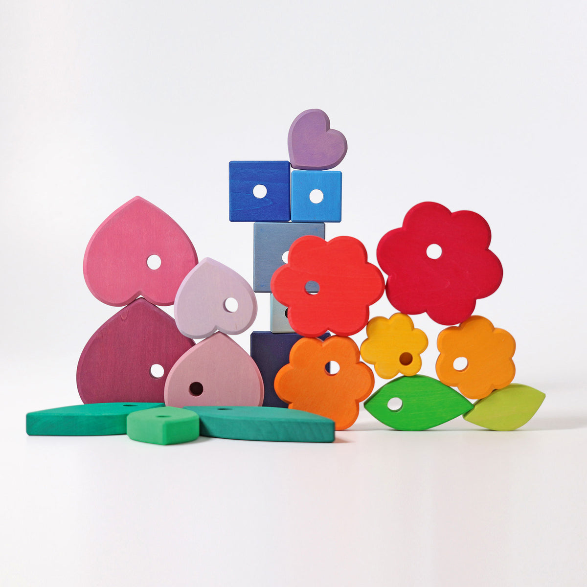 Grimm’s Stacking Game Shapes – Wooden Shape Sorting & Stacking T ...