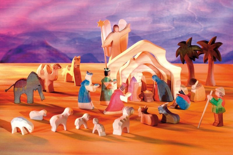 Ostheimer Nativity Mini Cave Stable Set | Magic Forest Shop